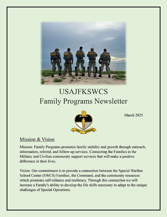 ARSOF-CCC SOF 101 Leadership > Family Programs
